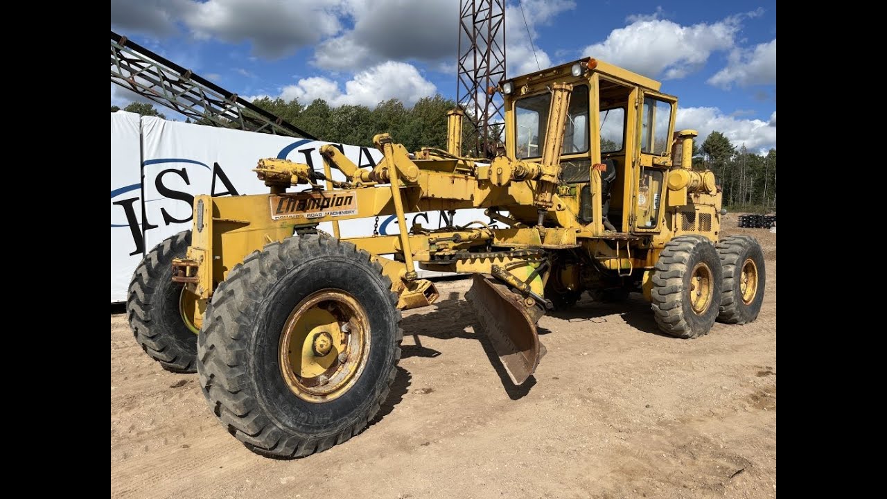 18107 - Champion D600 Motor Grader Will Be Sold At Auction! - YouTube