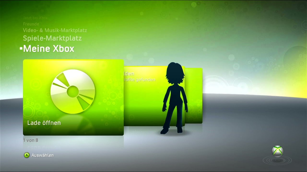 XBOX 360 Update NXE Dashboard Deutsch - YouTube