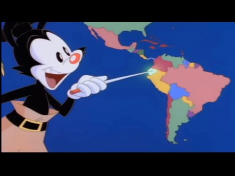 Yakko’s World but it changes voice effects every time the continent changes
