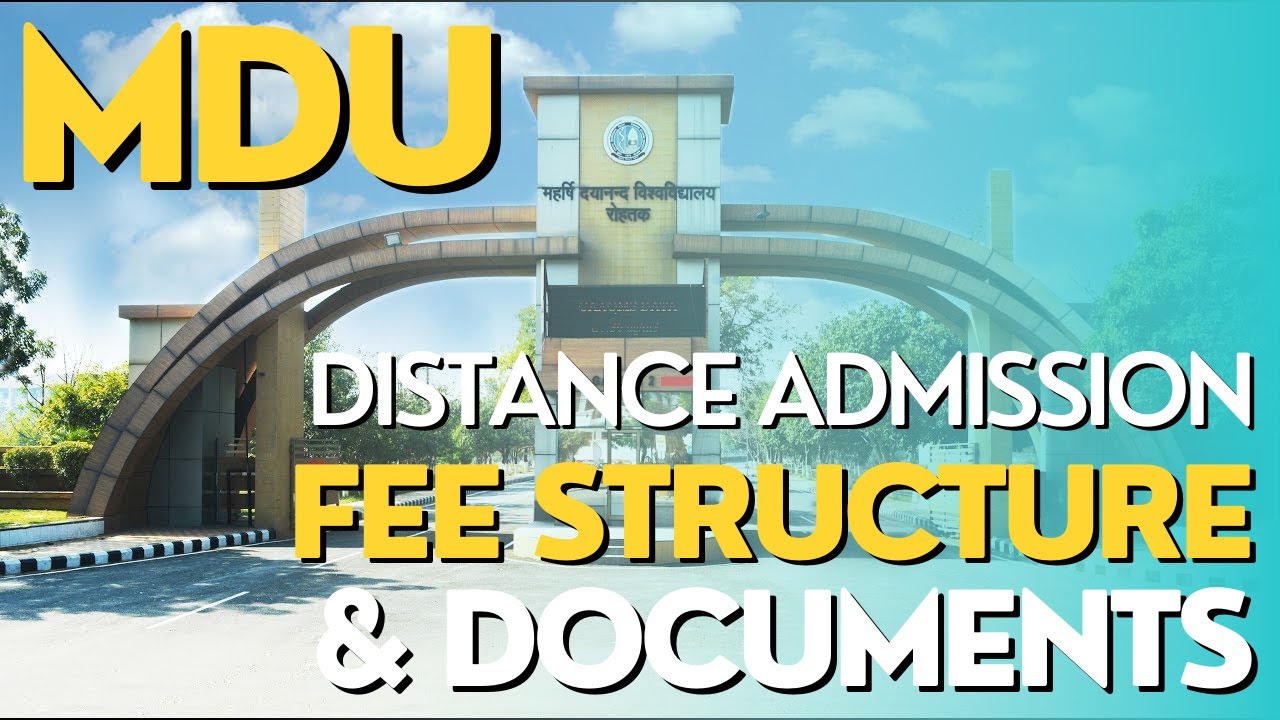 MDU dde admission start 2023 || mdu dde fee structure || Important ...