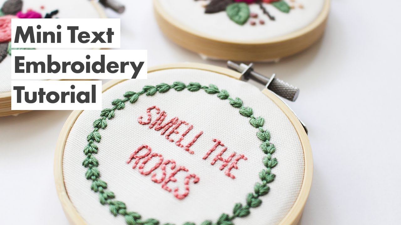 How To Stitch Small Letters Embroidery Tutorial - YouTube