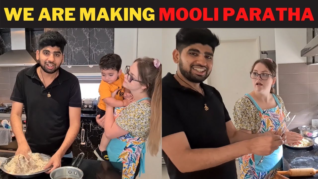 ME & MY AUSTRALIAN WIFE MAKING MOOLI PARATHA | PARATHA RECIPE ...