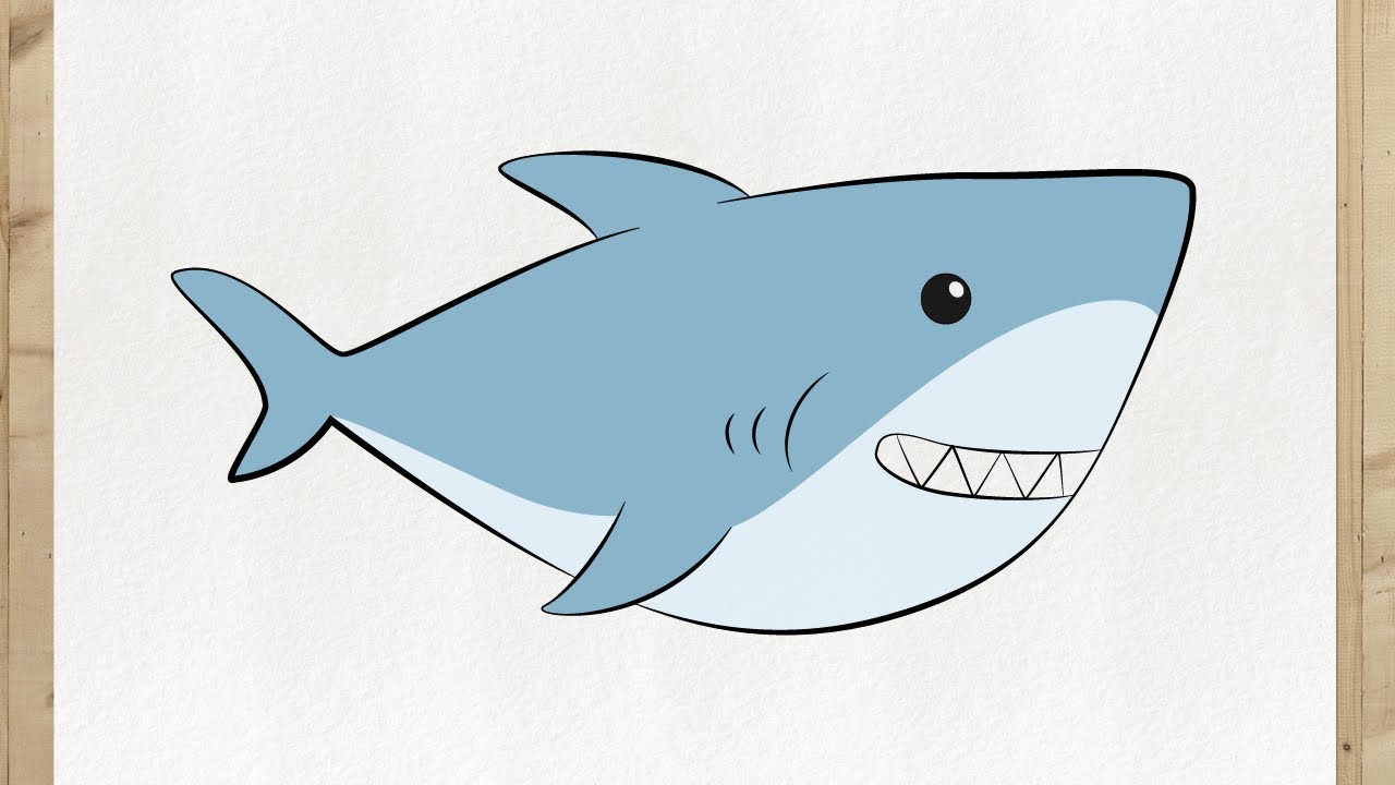 Come Disegnare uno SQUALO 🦈 | Animale Marino | Tutorial Disegno ...