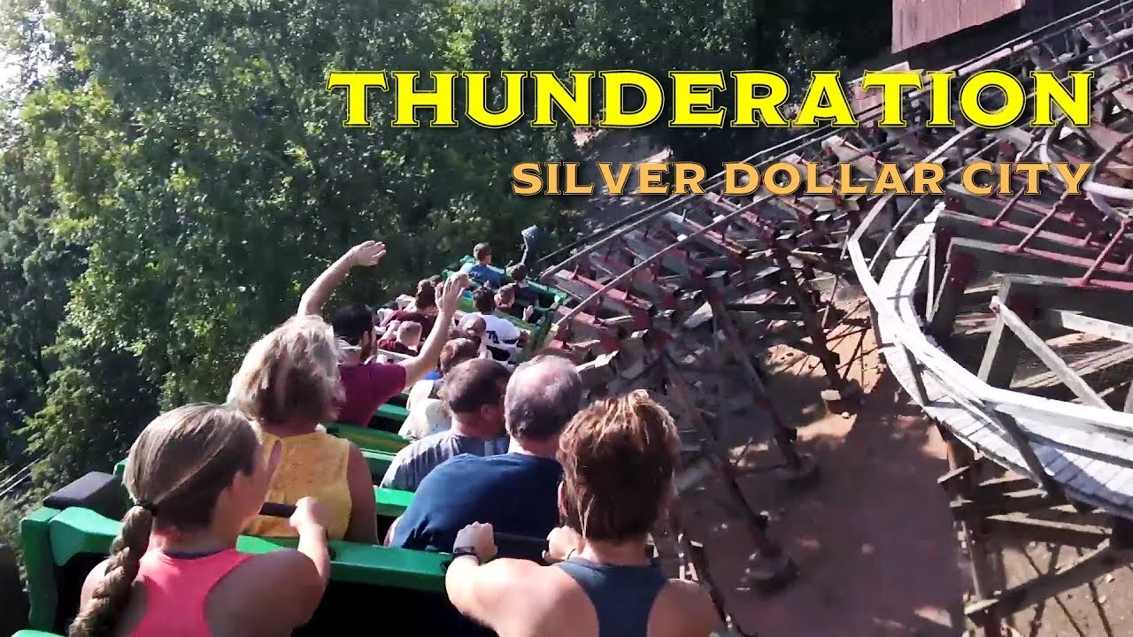 2018 Thunderation Roller Coaster On Ride HD POV Silver Dollar City ...