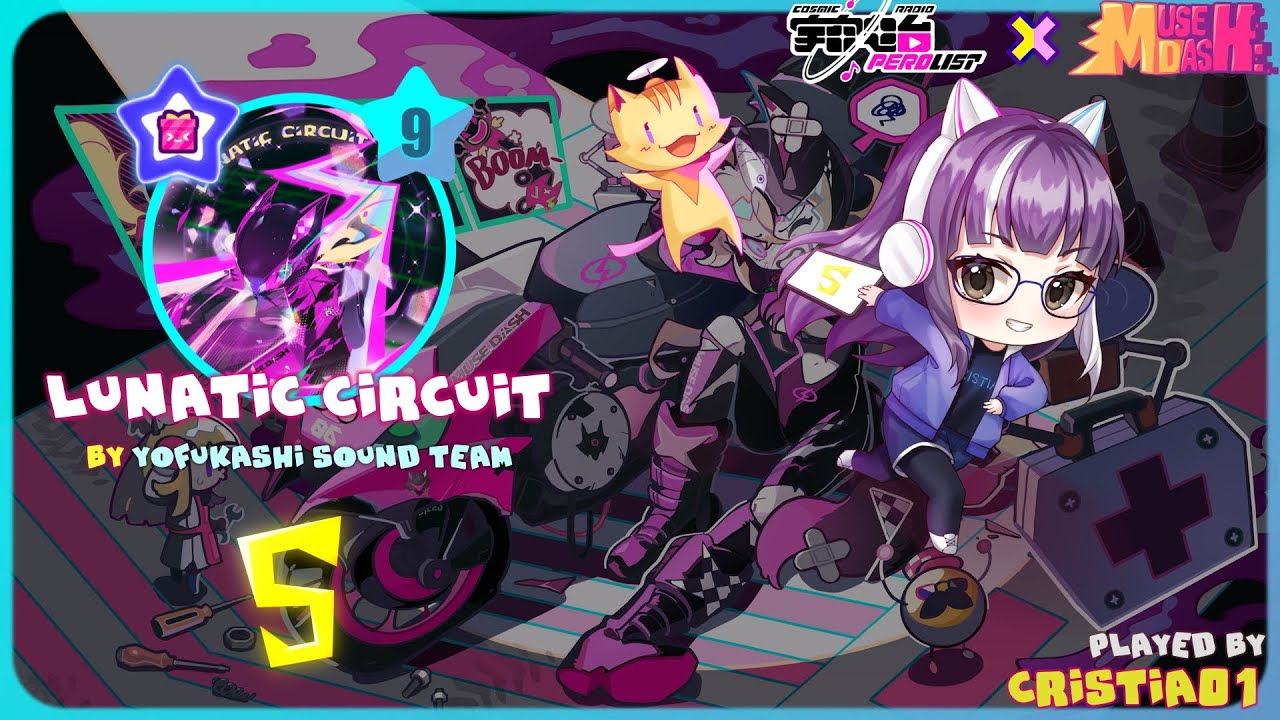 [Muse Dash] LUNATiC CiRCUiT Hard (Lv 9) All Perfect - YouTube