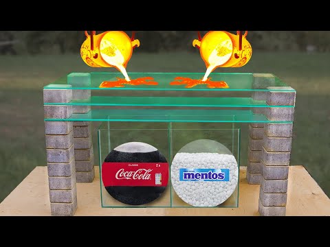Experiment: the Balloon of Coca Cola & Mentos VS Lava