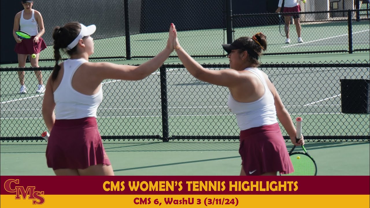 CMS Women's Tennis Highlights vs. WashU (3/11/24) - YouTube