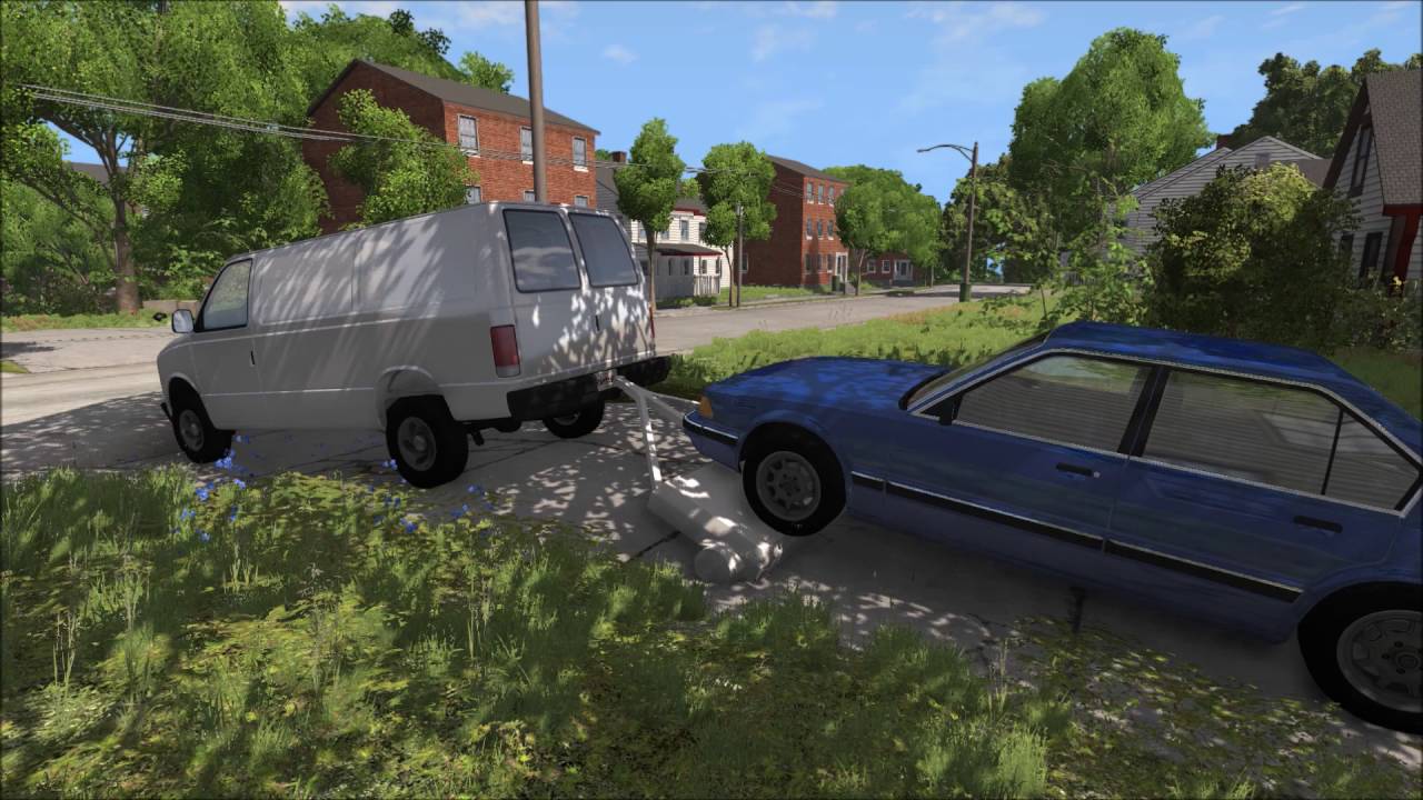 BeamNG -- Two Wheels Car Transport Trailer - YouTube