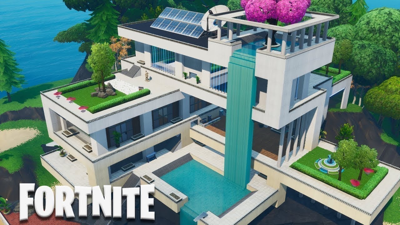 Building a Masion In Fortnite Speed build - YouTube