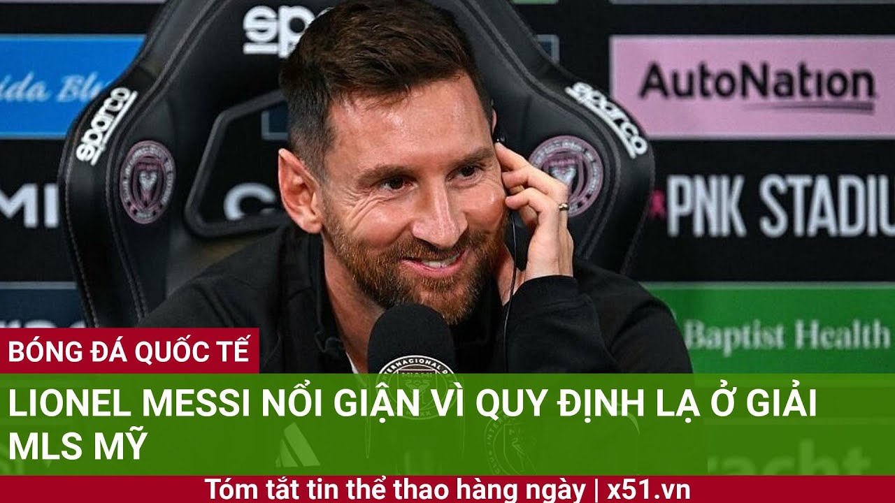 LIONEL MESSI NỔI GIẬN VÌ QUY ĐỊNH LẠ Ở GIẢI MLS MỸ - YouTube