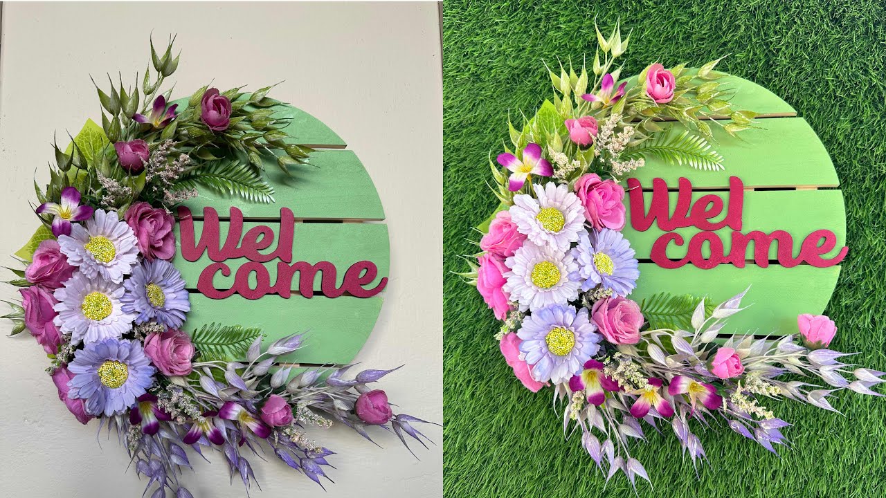 DIY Welcome Name Plate home decor - YouTube