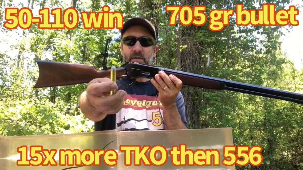 50-110 wcf 705 grain Bullet VS ballistic gelatin. Lever action elephant ...