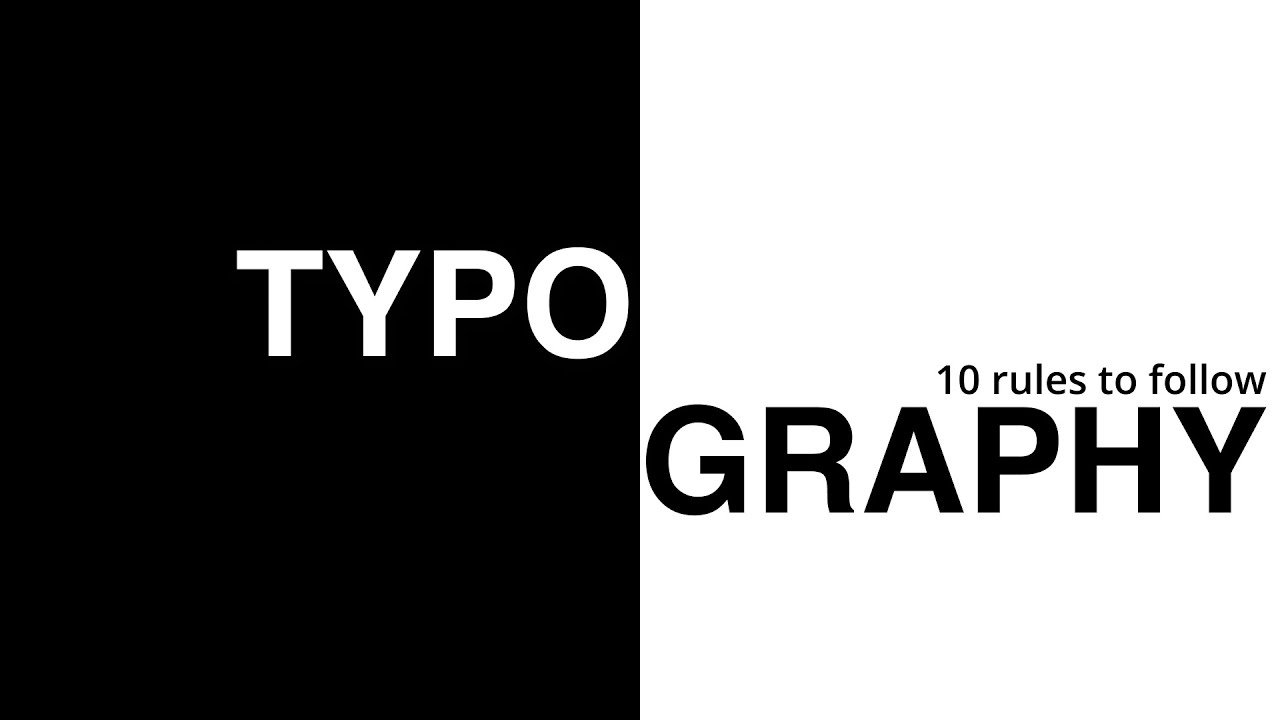 10 Typography rules to follow #typography #rules - YouTube