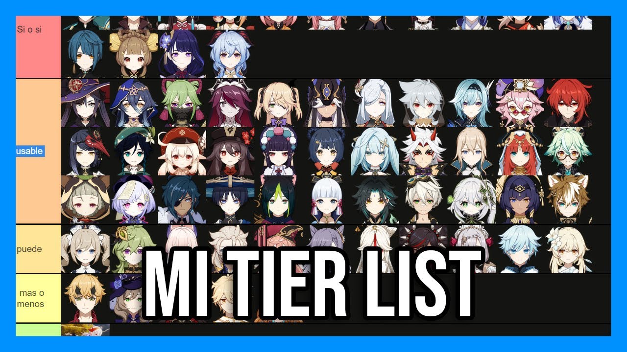 Mi Tier list de Genshin Impact 3.4 - YouTube
