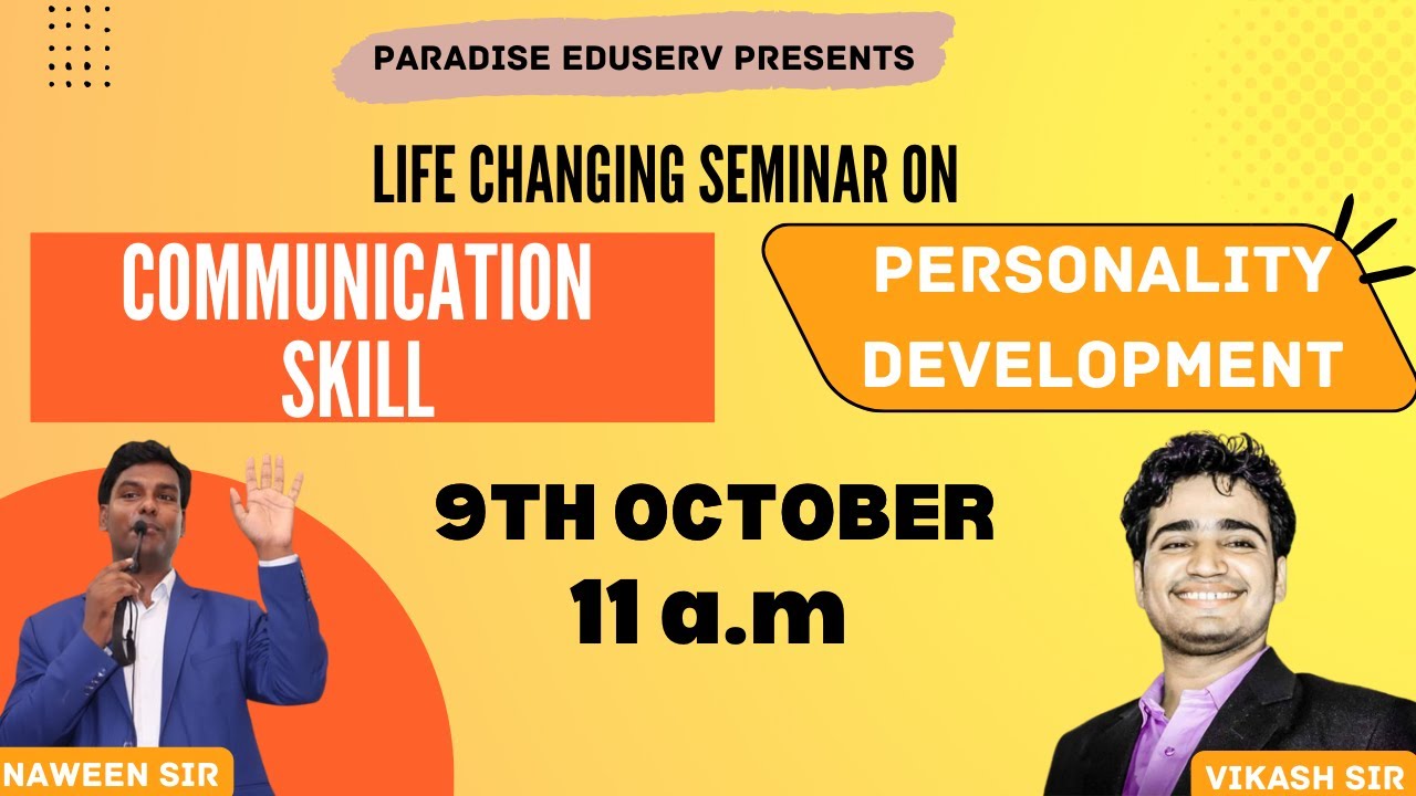 LIFE CHANGING SEMINAR - YouTube