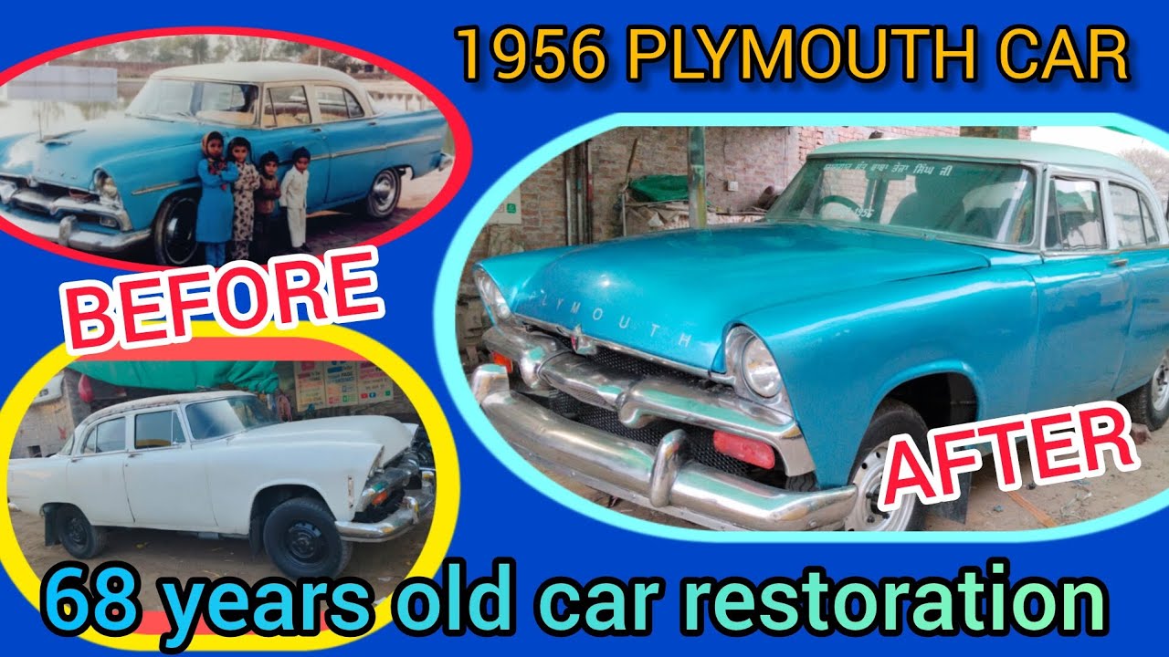 157. 68 years old car restoration / 1956 Plymouth car repaint - YouTube