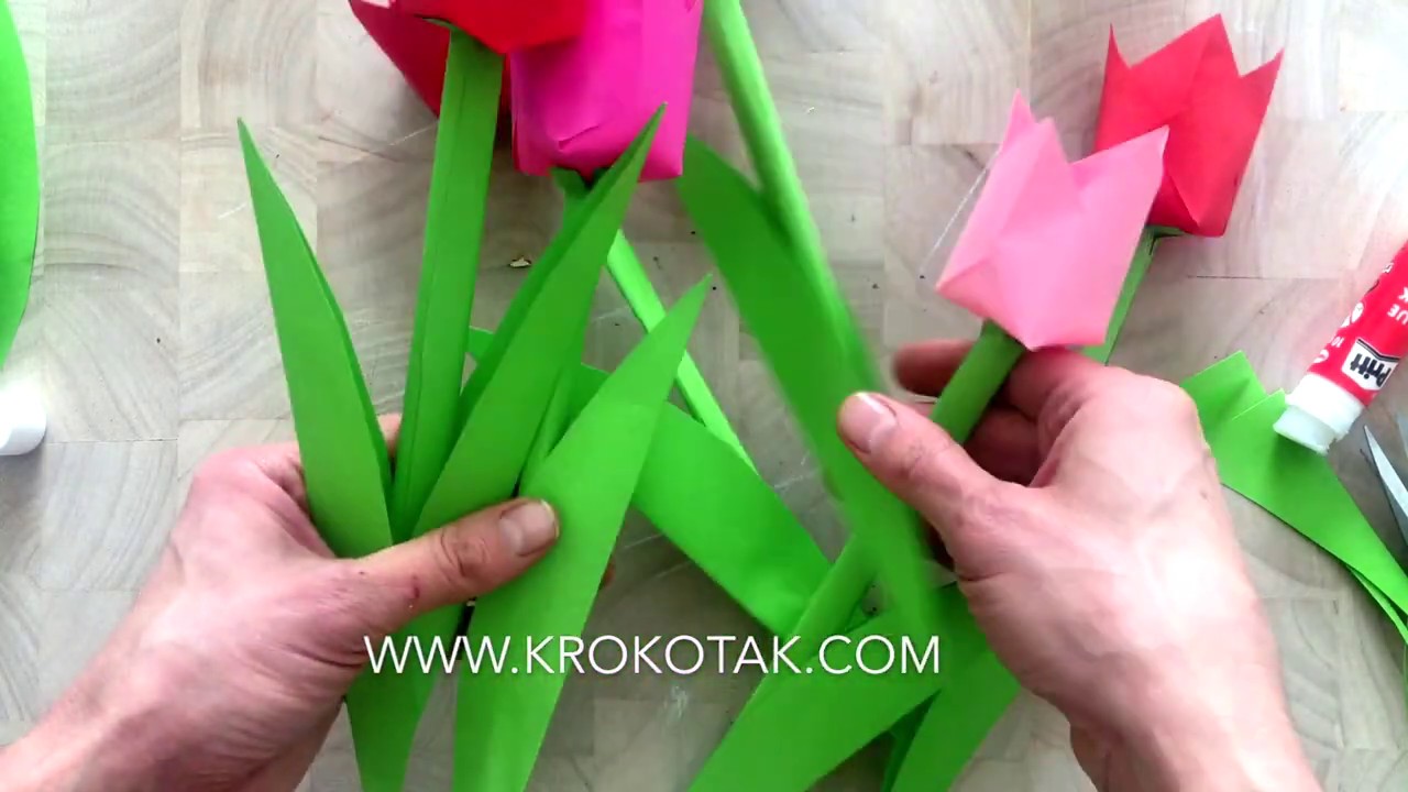 PAPER TULIPS - YouTube