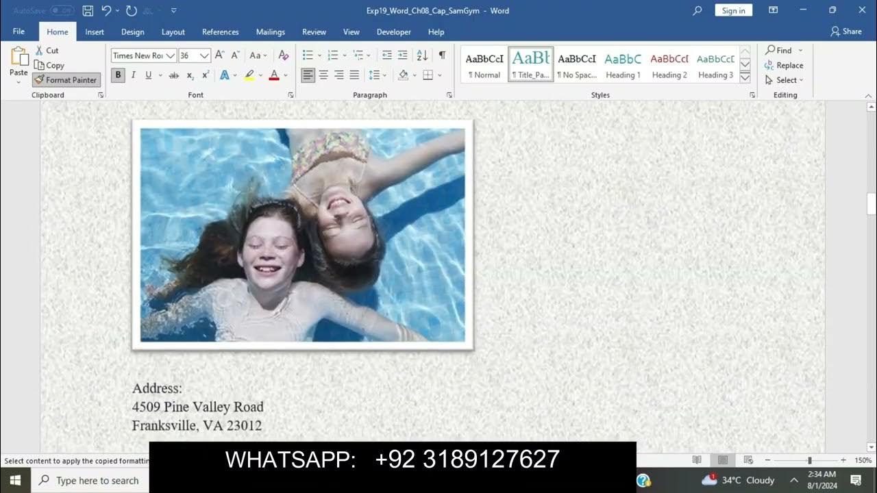 Exp19_Word_Ch08_Cap_Sam's Gym 1.1 | Ch08_Cap_Sam's Gym 1.1 | Word_Ch08_Cap_Sam's Gym 1.1 - YouTube