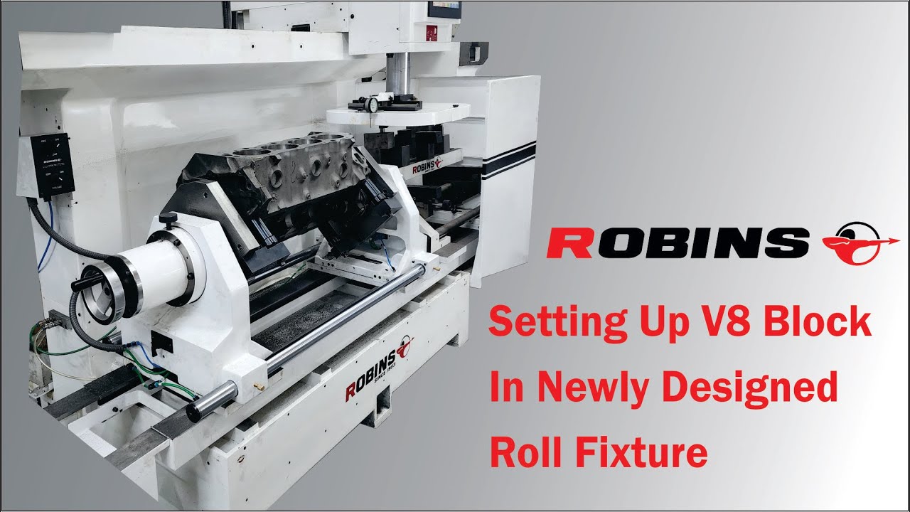 Robins V8 Block Roll Fixture Setup || Unleashing The Power: Robins V8 ...