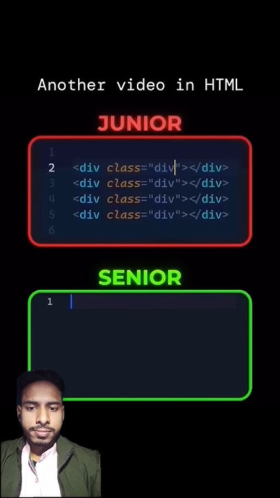 Junior vs Senior coding 😂💻🔥🚀 @divineclassesaninstitution5273 #coding #html #css #shortvideo ...