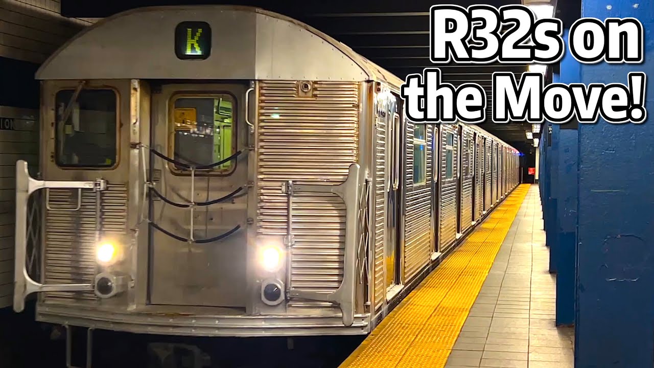 ⁴ᴷ⁶⁰ R32 Movie Train on the A and F Lines! - YouTube