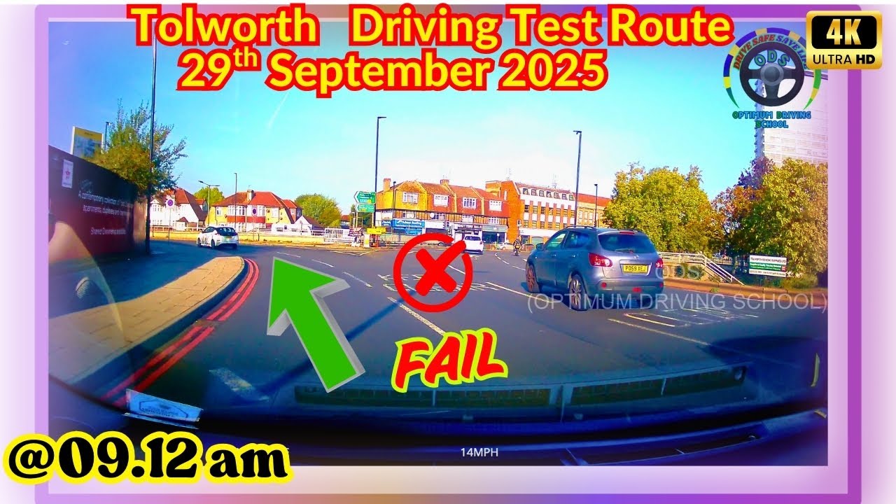 #Tolworth driving test 29th september 25 @ 9.12am // Hazards are ...