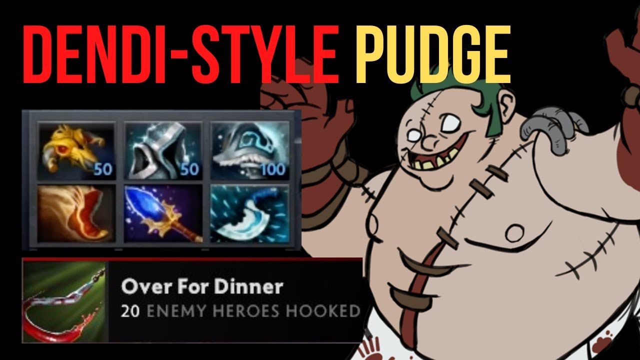 DENDI-STYLE PUDGE!! LEARN FROM THE BOSS| #dota #dota2 #pudgehook #pudge ...