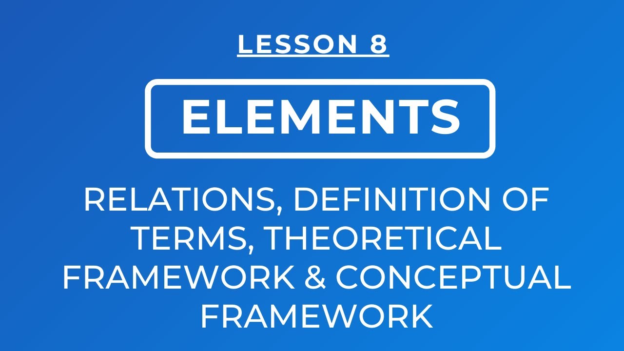 LESSON 8 RELATIONS DEFINITION OF TERMS THEORETICAL FRAMEWORK LESSON 8 RELATIONS DEFINITION OF TERMS THEORETICAL FRAMEWORK