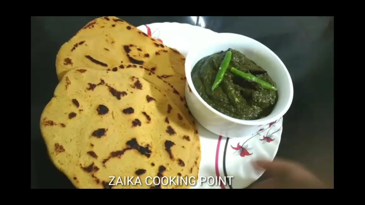 Punjabi recipe/Makki ki roti sarso da saag/ How to make Indian corn ...