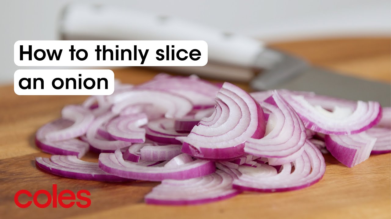 How to thinly slice an onion | Back to Basics | Coles - YouTube