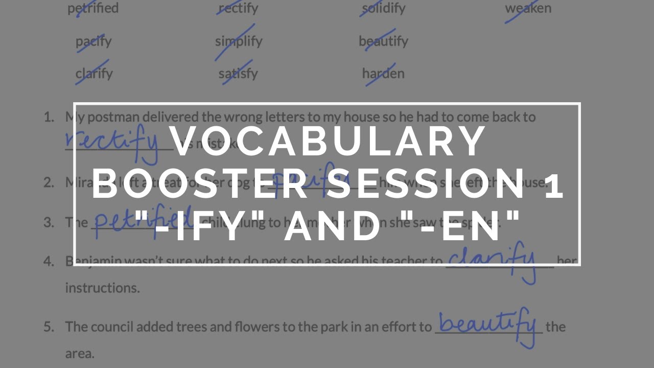 Suffixes - FULL 11+ VOCABULARY LESSON + WORKSHEETS - YouTube