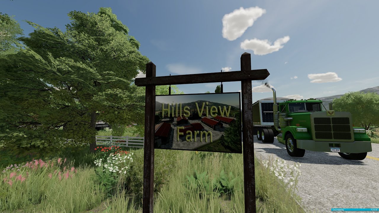 FS 22 Hills View Farm * 1 * Farm Tour, Barley Harvest, Straw Collection ...