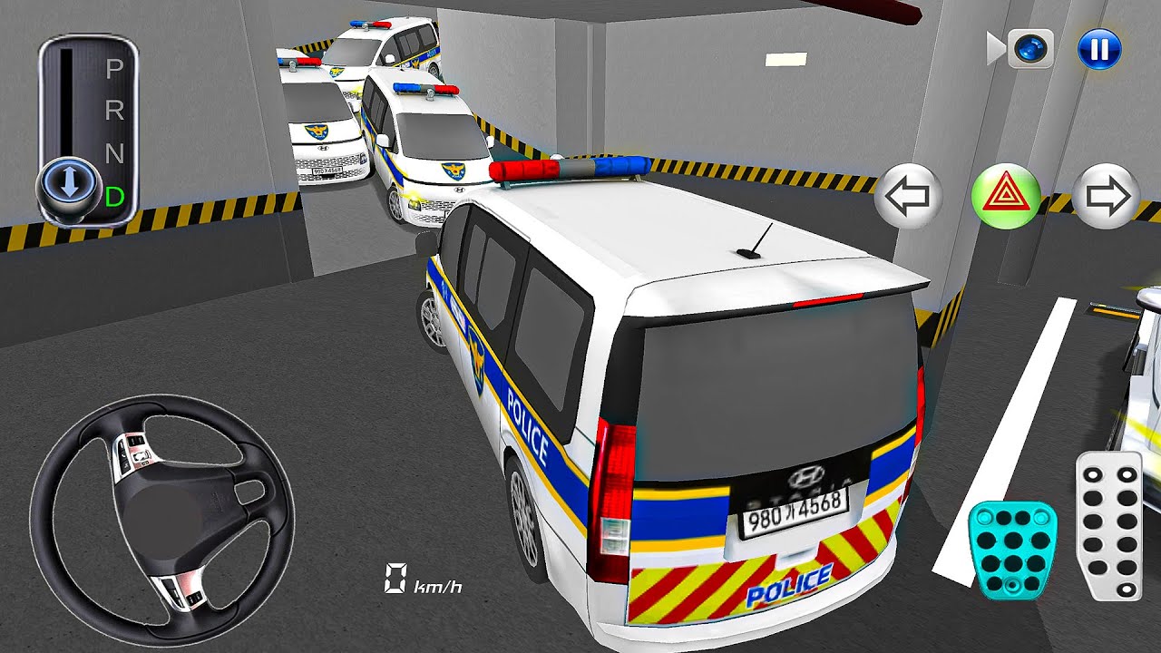 3D Driving School Simulator 2025: Multi Police Van Parking in Garage ...
