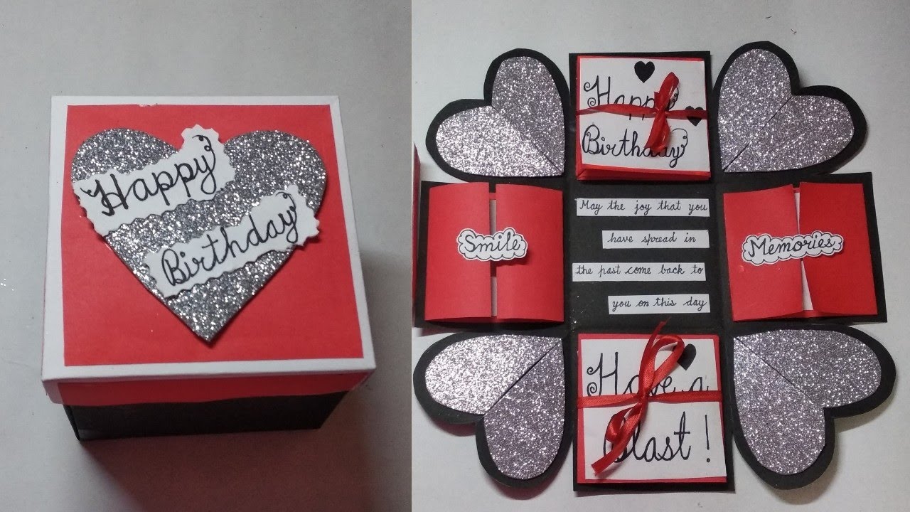 How to make explosion box for birthday/Handmade explosion box/Explosion ...