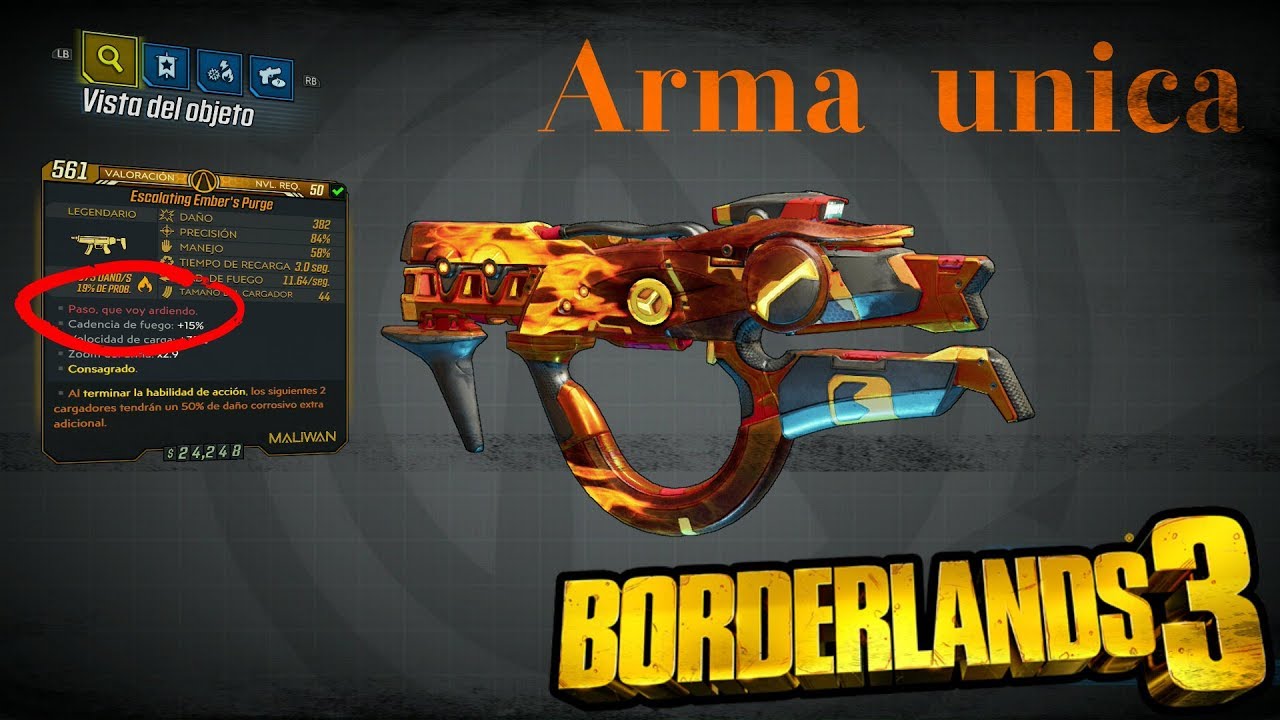 Borderlands 3 - Localización - SMG legendaria única Ember'S purge - YouTube