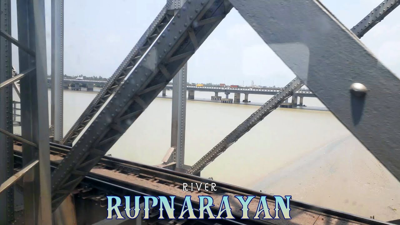 Rupnarayan river crossing | Onboard take from 12857 Tamralipta Express ...