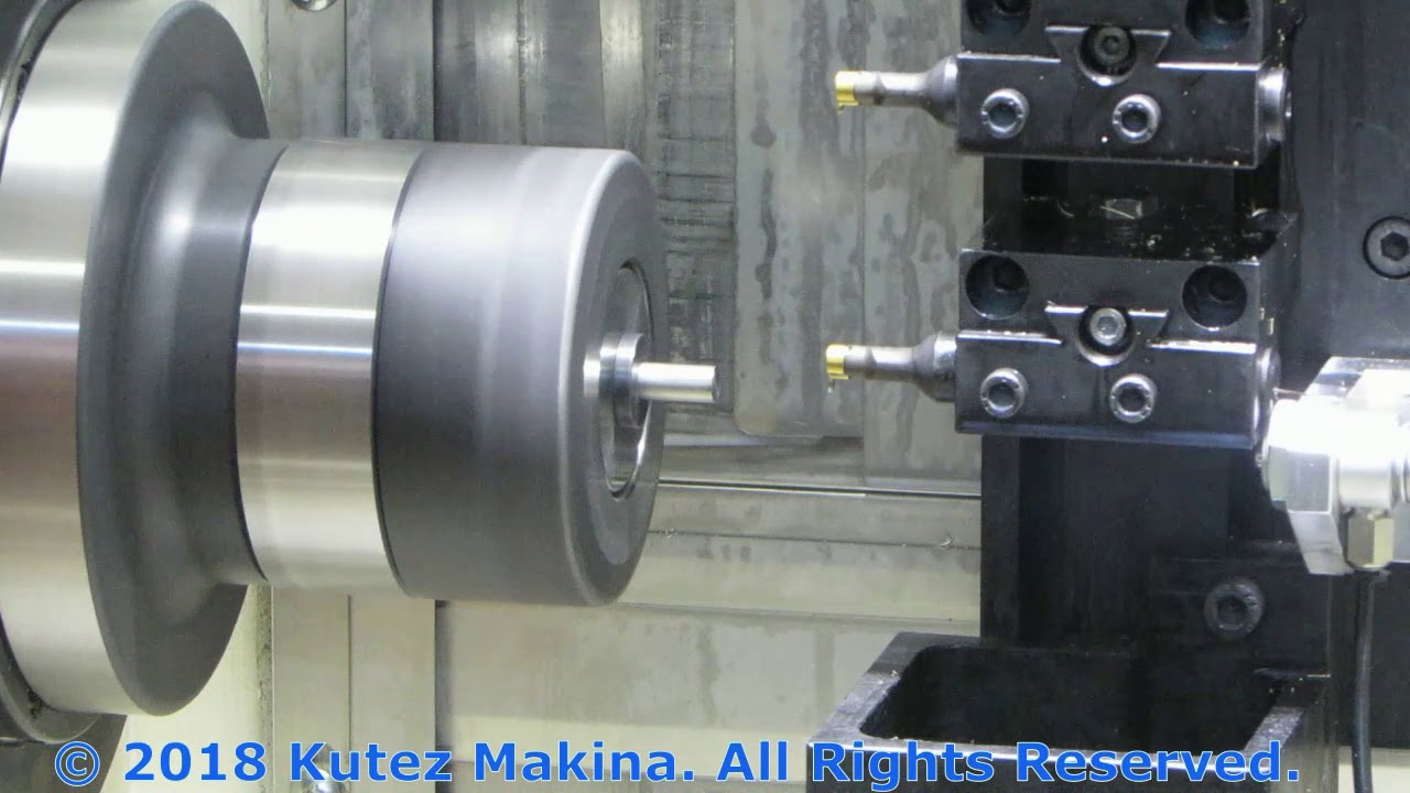 KUTEZ CNC: Turning stainless steel pins - YouTube