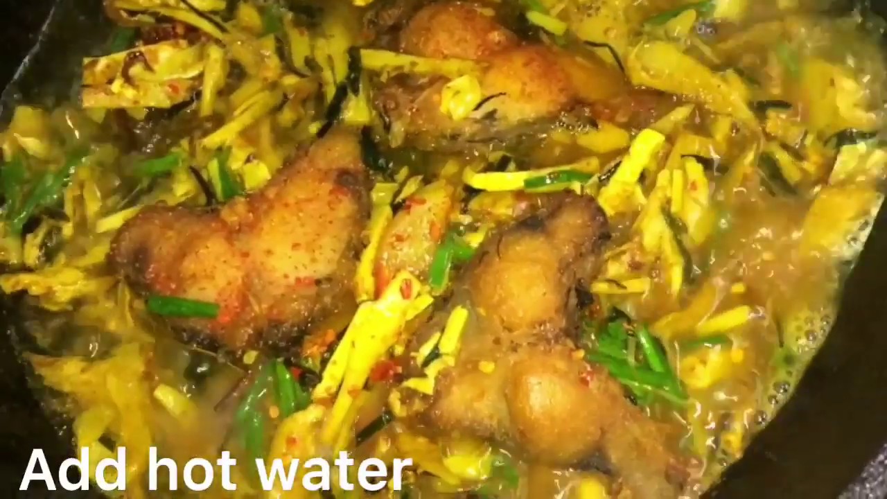 Soibum ga nga ga thongba/Northeast food Bamboo shoots with fish curry ...