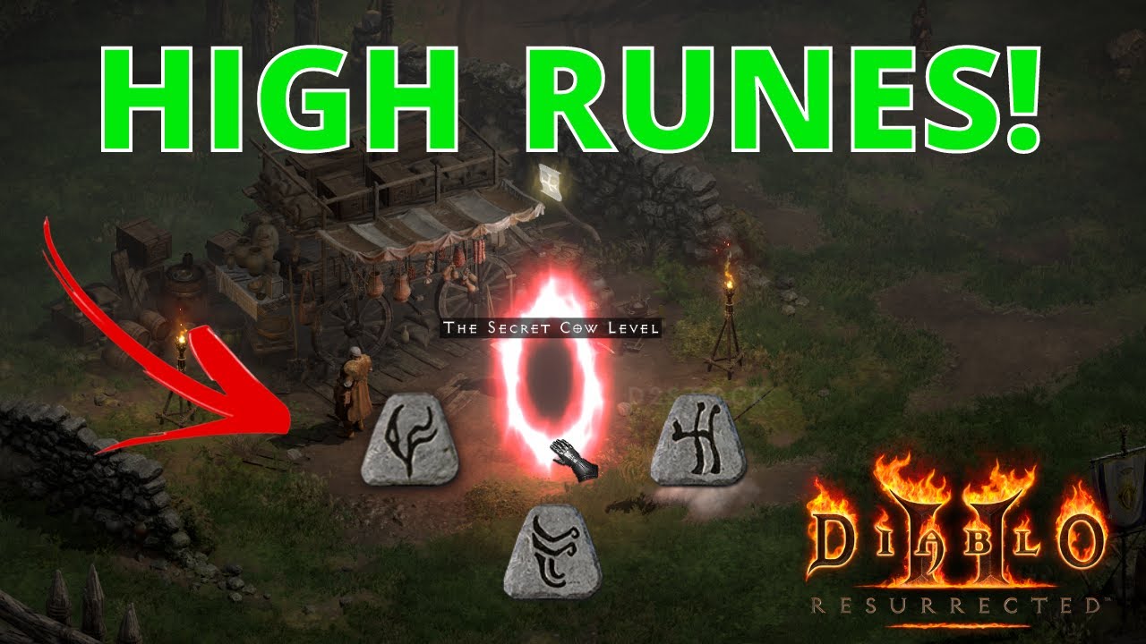 Diablo 2 Resurrected | HIGH RUNES Dropped From Doing 50 Cow Runs | D2R ...