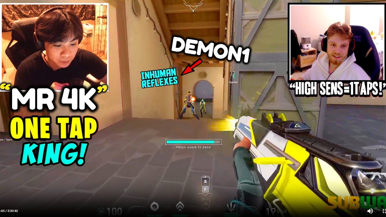 EG Demon1 NA G.O.A.T Shows INSANE 1Tap Gameplay Against Mr.4K 100T Cryo in Radiant Ranked ...