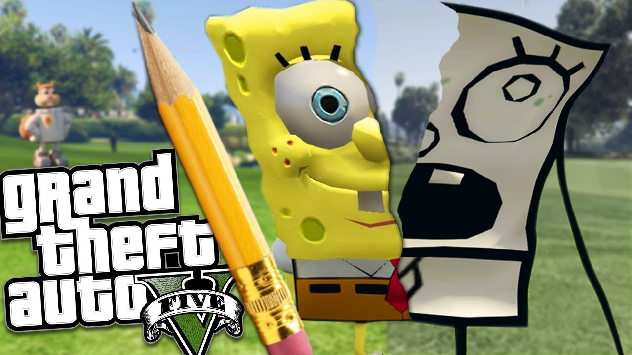 SPONGEBOB BECOMES DOODLEBOB MOD (GTA 5 Mods Gameplay) - YouTube