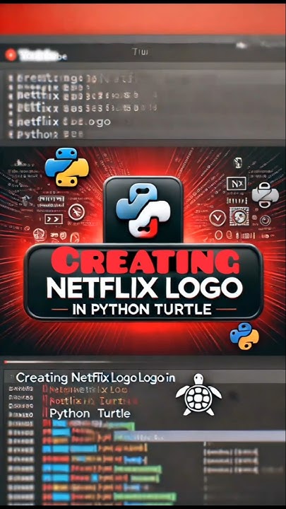 Creating the NETFLIX logo in python turtle|CreateX.py|SUBSCRIBE GUYS ...