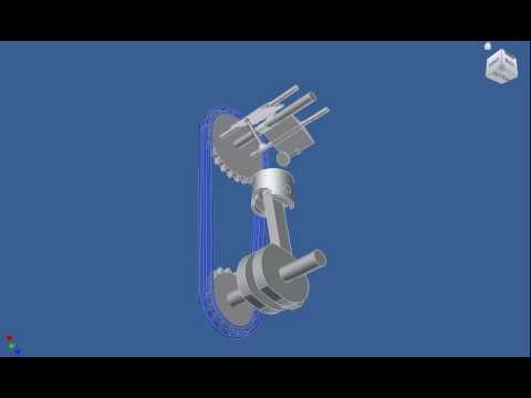 Basic Single Cylinder Engine Animation - YouTube