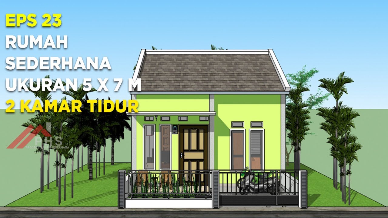 Rumah Tipe 35 tampil Mewah Ukuran Luas Bangunan 5 x 7 Meter - YouTube