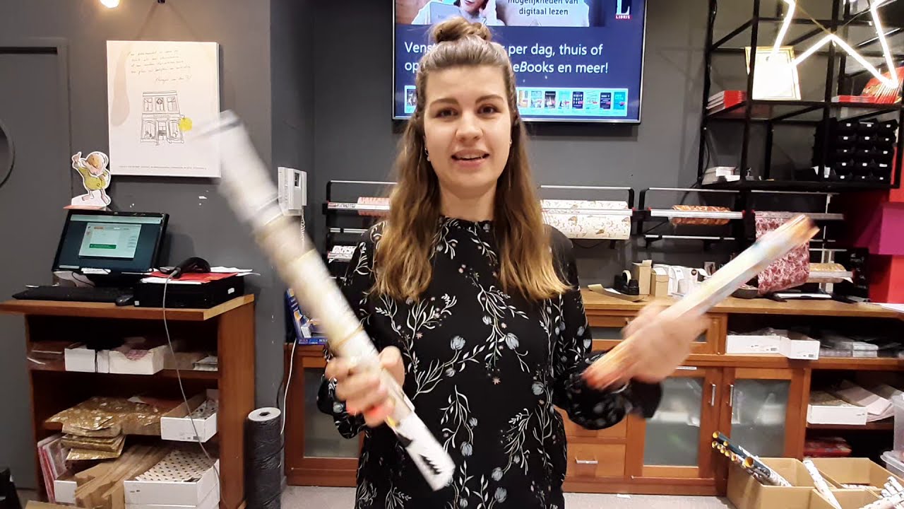 Snelcursus boek inpakken bij Libris Venstra - YouTube