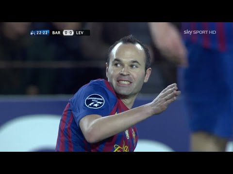 Andrés Iniesta vs Bayer Leverkusen (UCL) (Home) 11-12 HD 720p