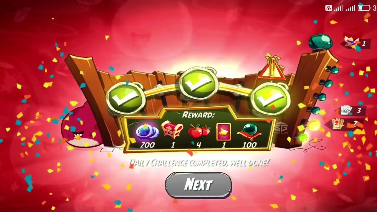 Angry Birds 2 Daily Challenge Today Terence Trail @sgsupergames8469 ...