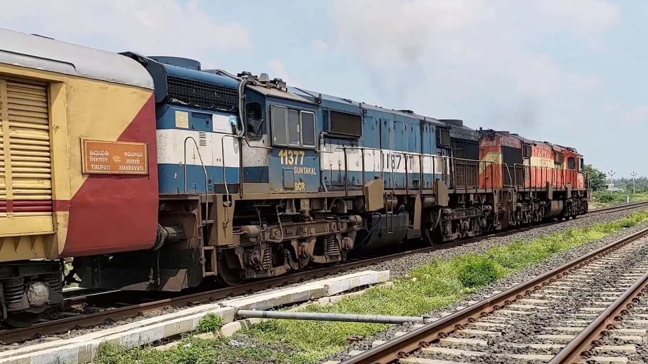 12766 Amravati - Tirupati Express | Twin WDM3D Locomotive | ICF Train ...