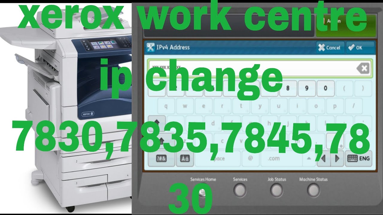How To Change Ip Address In Xerox WorkCenter 7845i |7830,7835,7845,7855 ...