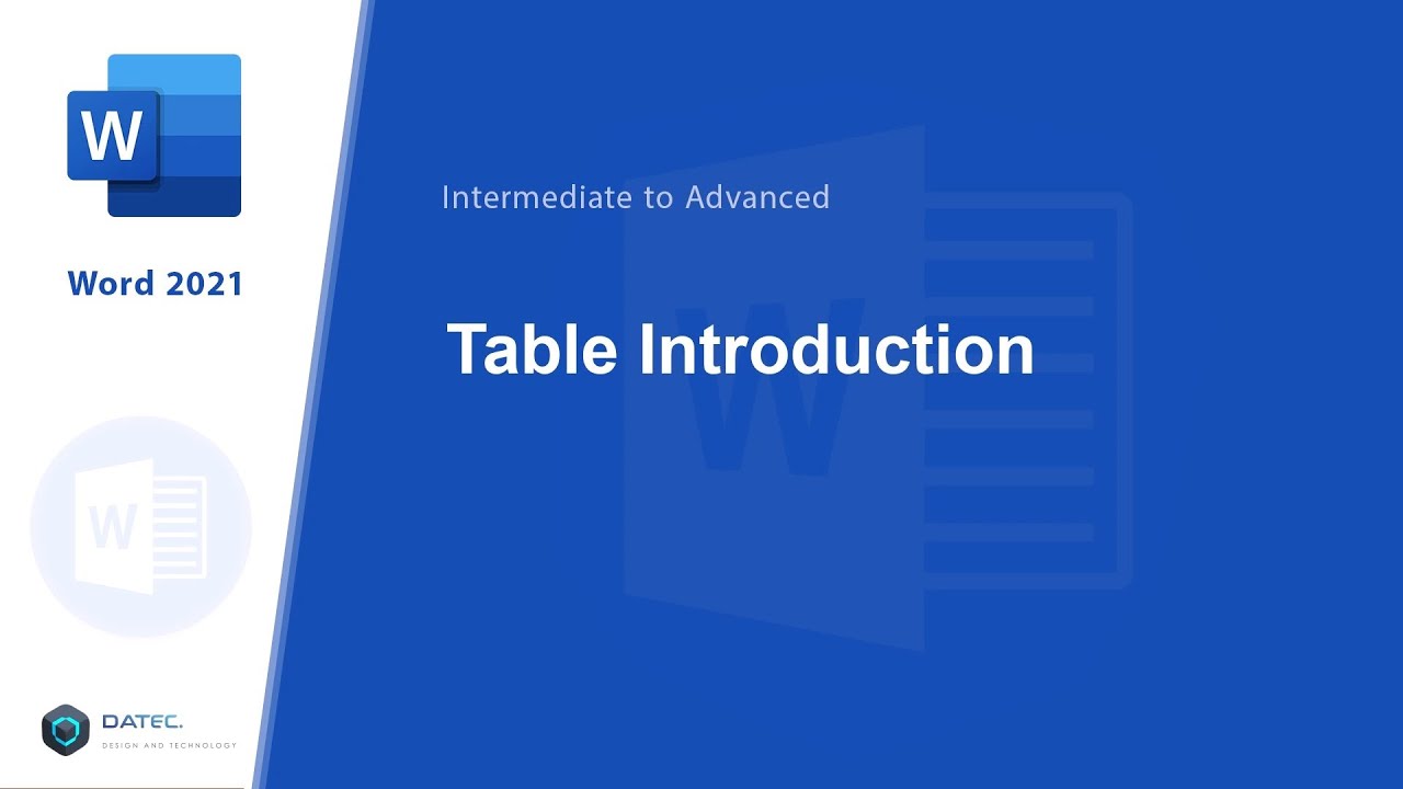 #84 - Table Introductions in Microsoft Word - YouTube